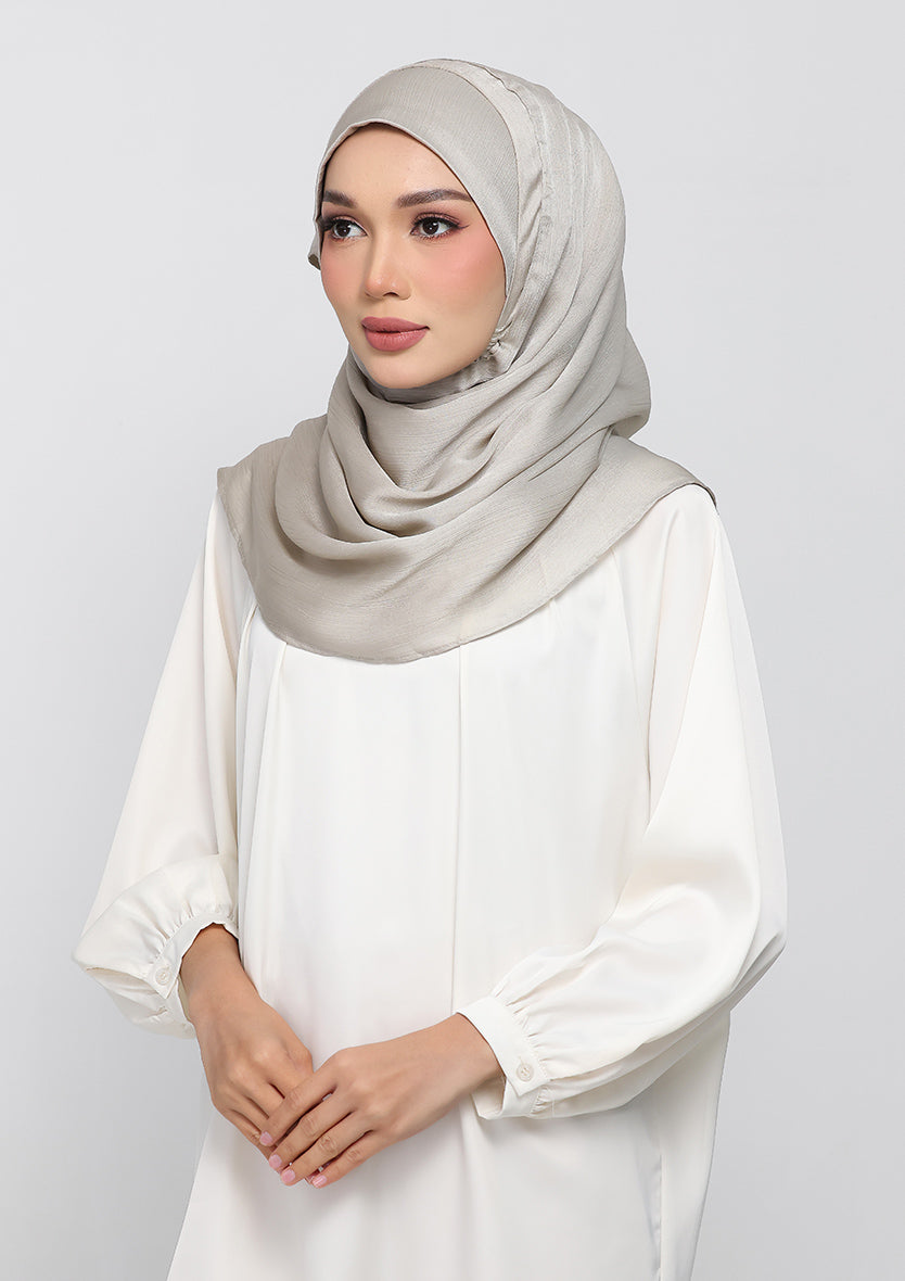 Ash Satin Crinkled - Instant Hijab Set with Inner – BOKITTA
