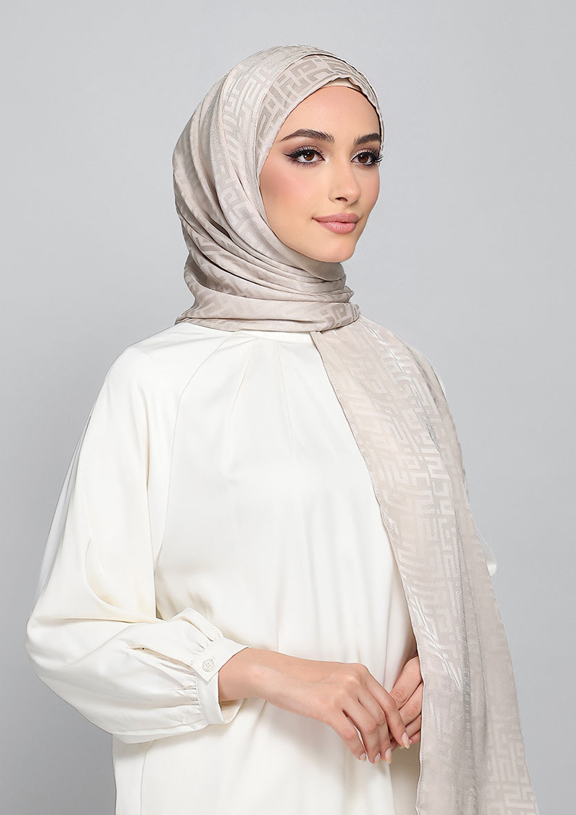 Monogram Stone Jacquard - Instant Hijab Set with Inner – BOKITTA